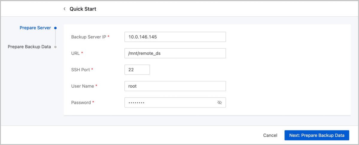 Remote Backup Server - Backup Service Tutorial - ZStack Cloud Advanced Features - ZStack Cloud ...