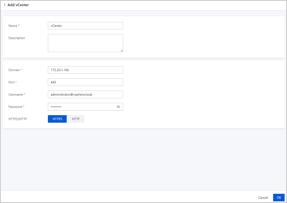 Vcenter Basic Resource Vcenter Management Tutorial Zstack Cloud Advanced Features Zstack 